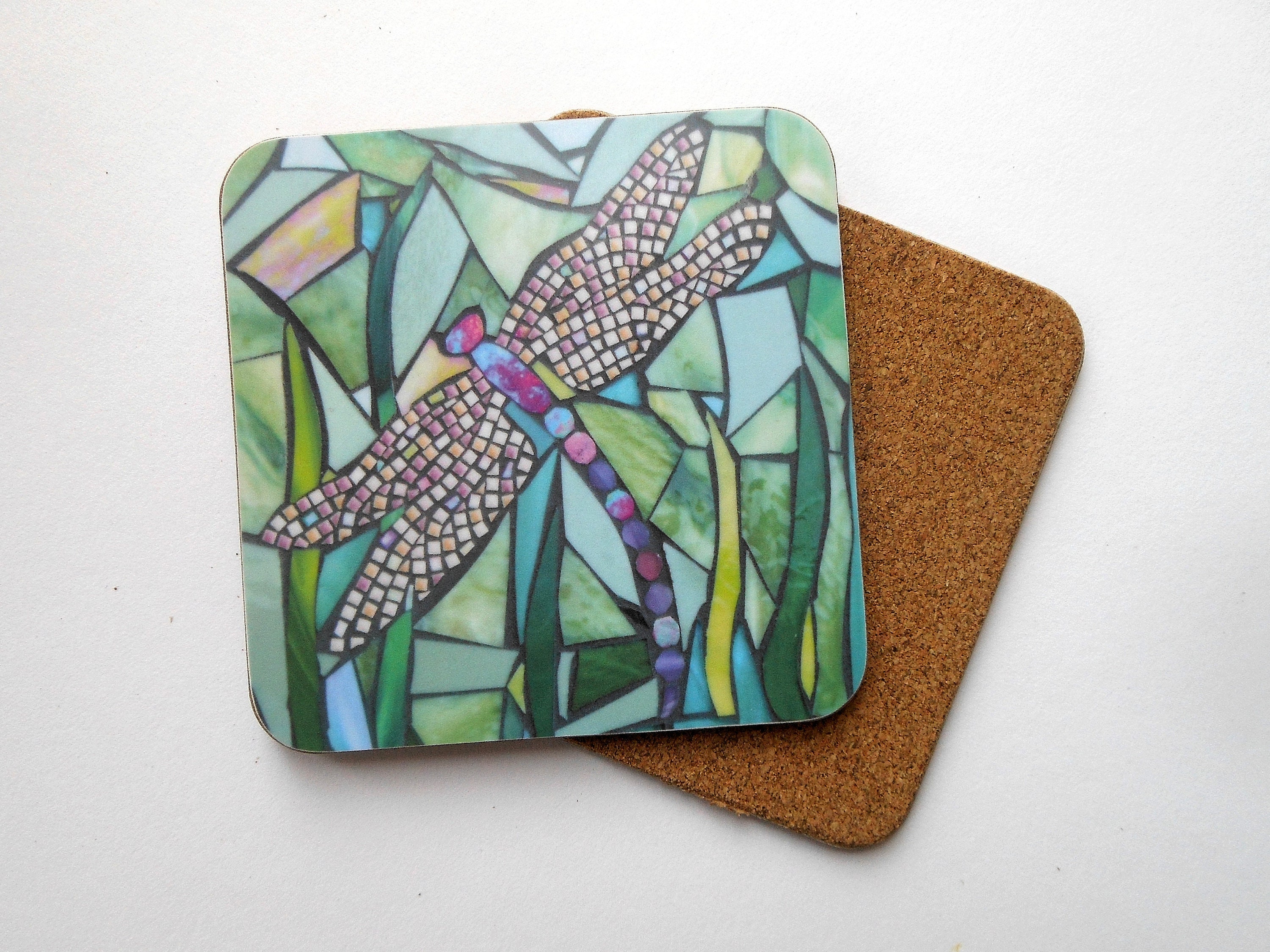 Dragonfly Coaster Dragonfly Art Coaster of Dragonfly Nature Coaster ...