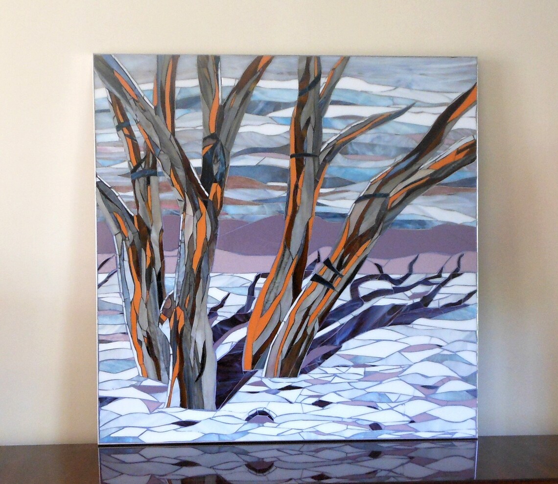 Snow Gums Original Glass Mosaic Tree Mosaic | Etsy