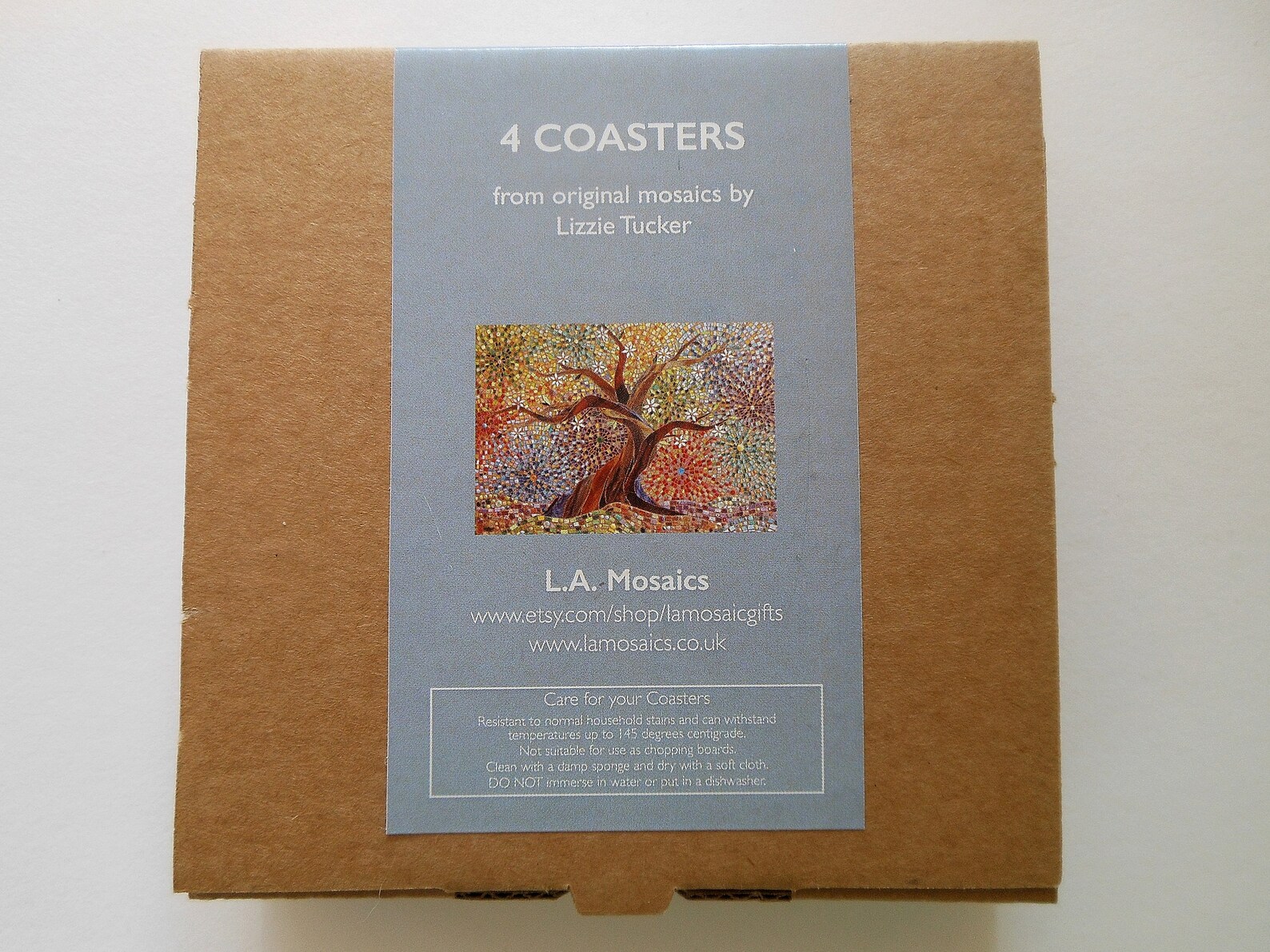 COASTER SET of 4 Multicoloured Tree of Life Coasters Mosaic - Etsy