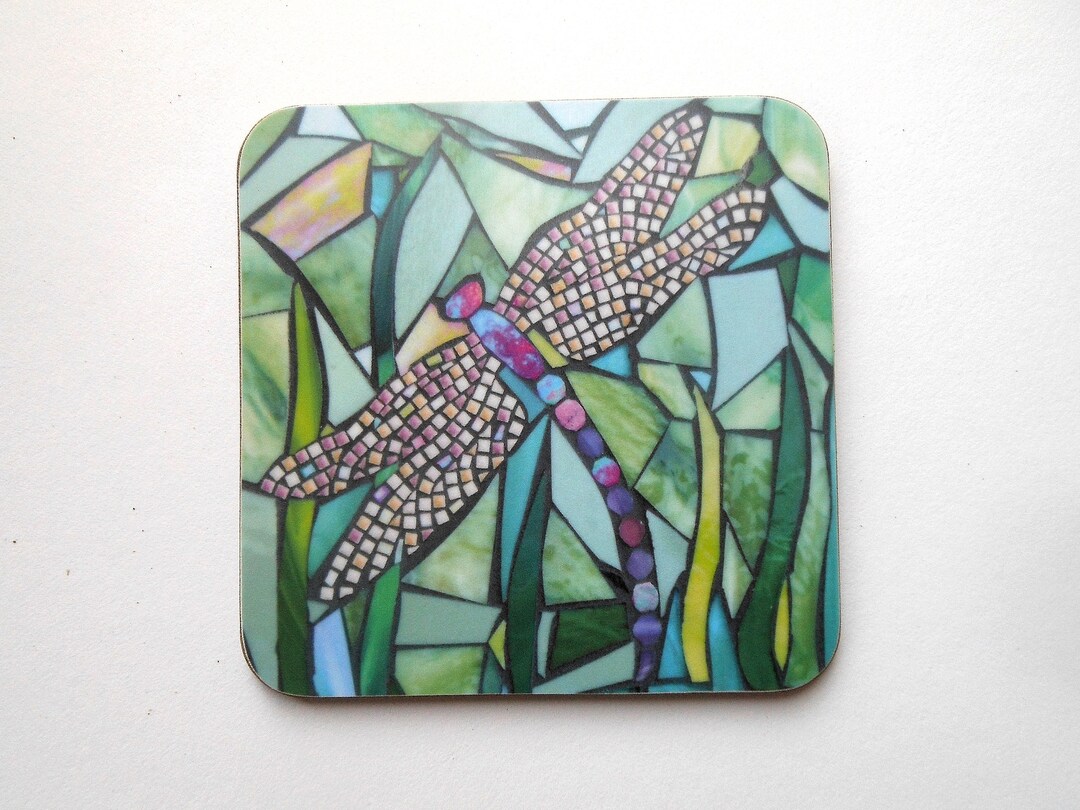 Dragonfly Coaster - Dragonfly Art - Coaster of Dragonfly - Nature ...