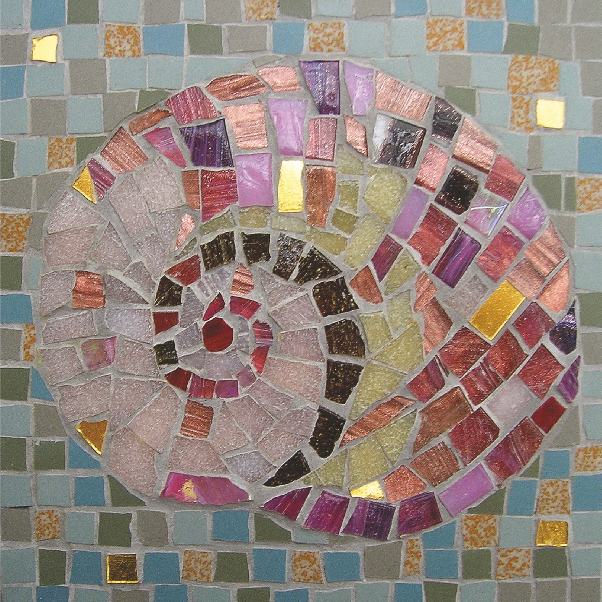 Pink Snail Card From Original Mosaic Art Snail Shell Card - Etsy