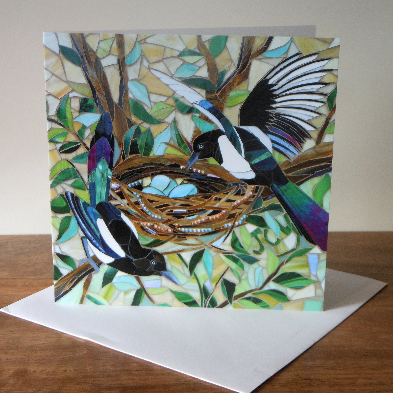 Two for Joy Magpie Card Magpie Art Eco Friendly Card | Etsy