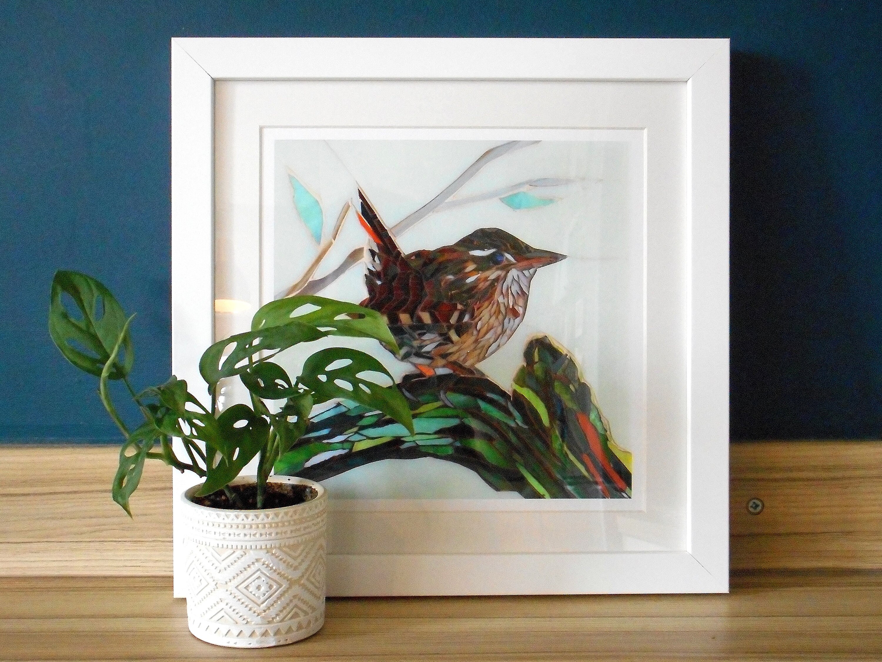 Wren Mini Print Wren Print From Original Stained Glass Mosaic Art Wren ...