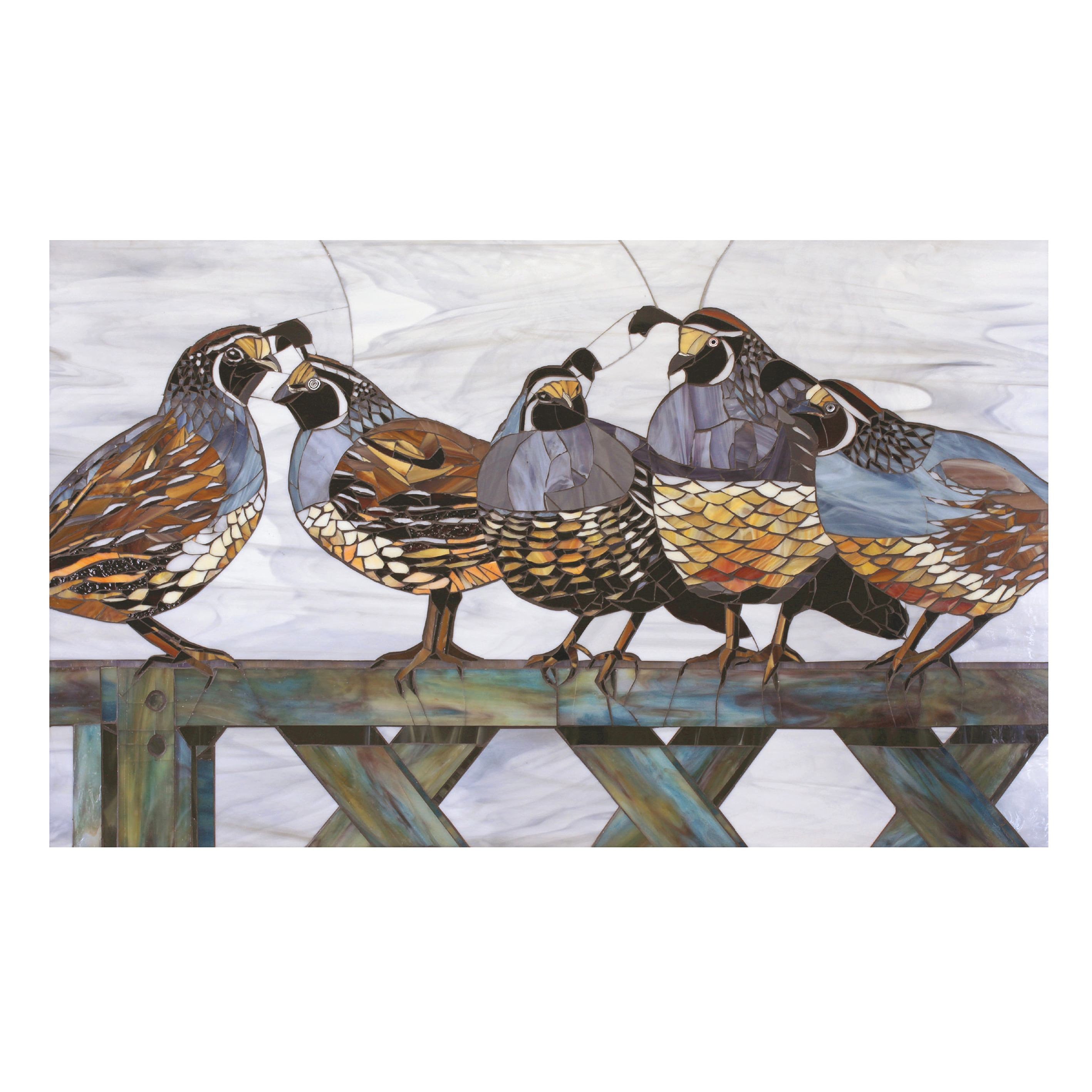 California Quail Card - Mosaic Art Card - Eco Friendly Greetings Card ...