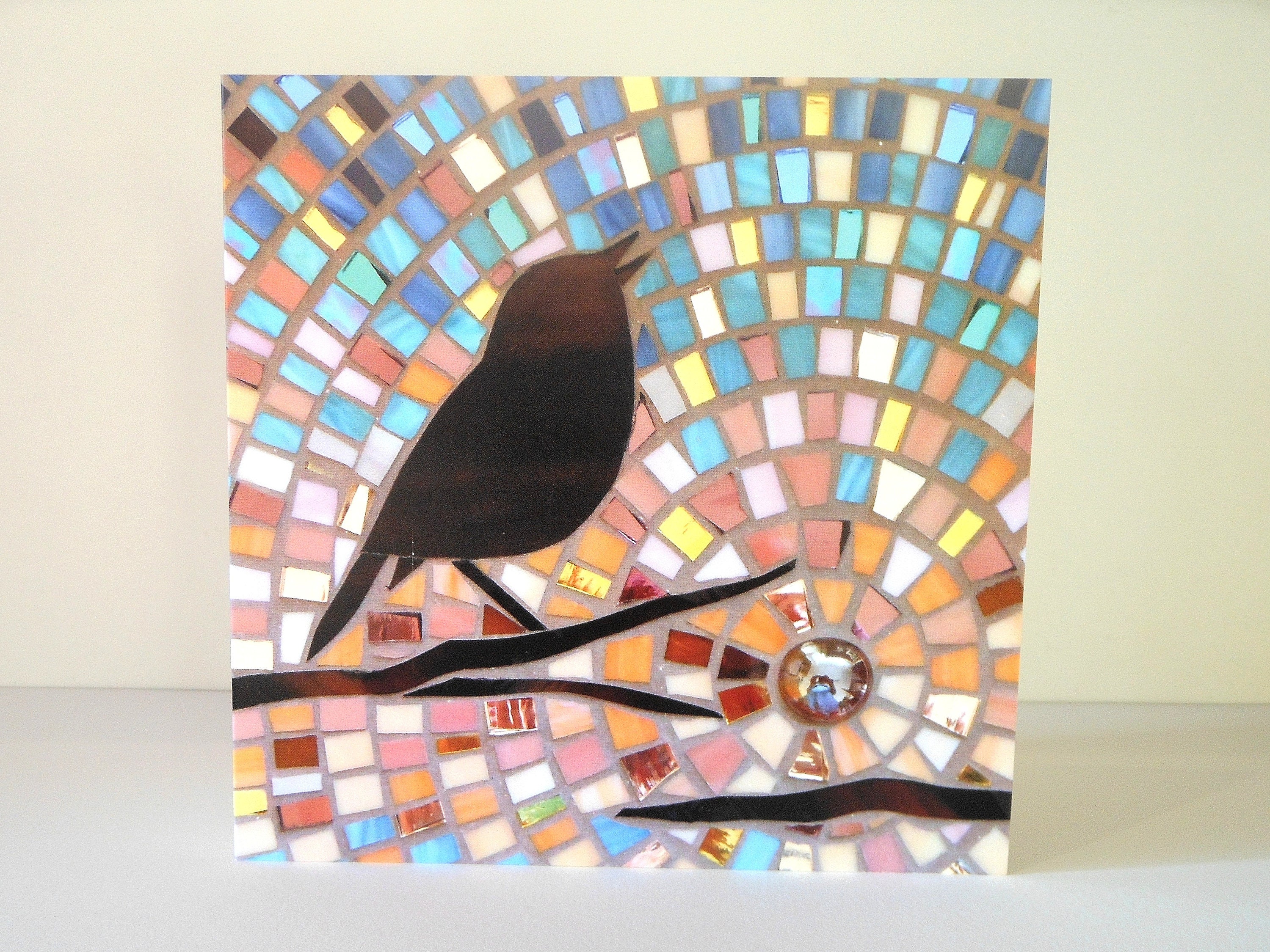 Dawn Robin Card From Original Mosaic Robin Mosaic Eco Friendly Card ...