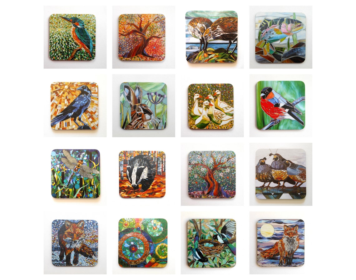 COASTER Multicoloured Tree of Life Coaster Tree of Life Art | Etsy