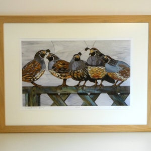 California Quail Giclee Print - Mosaic Quail Art - Quail Mosaic Art ...