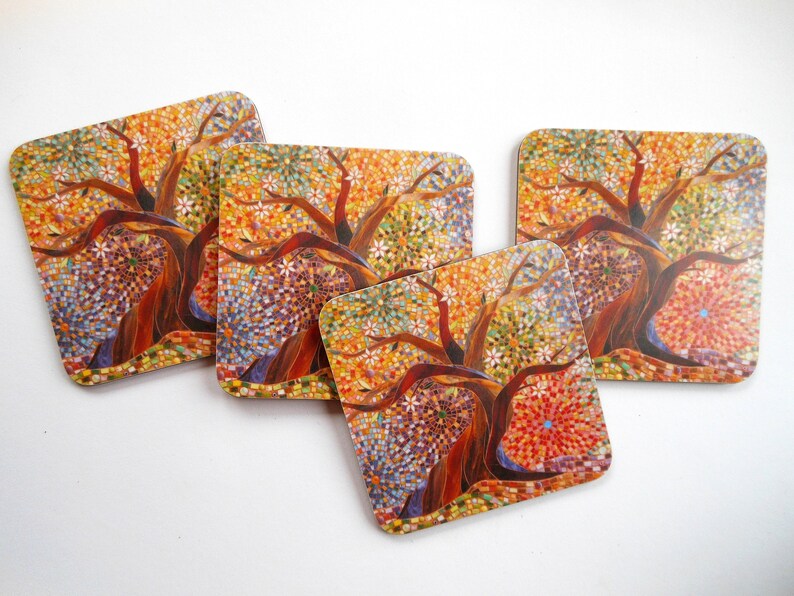 COASTER Multicoloured Tree of Life Coaster Tree of Life Art ...