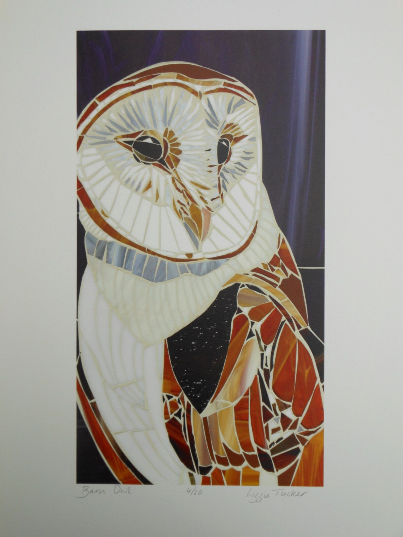 Barn Owl Print - Limited Edition Giclee Print of Barn Owl Mosaic Art - Etsy