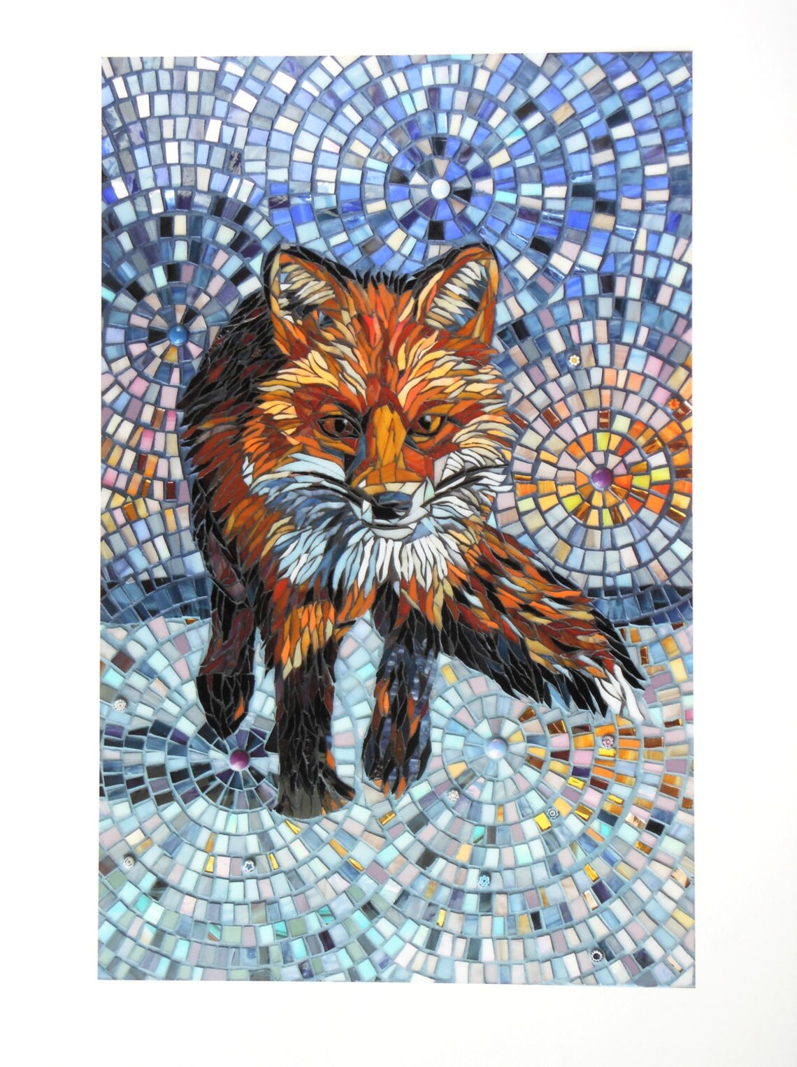 Fox Print Homeward Bound Glass Mosaic Fox Limited | Etsy