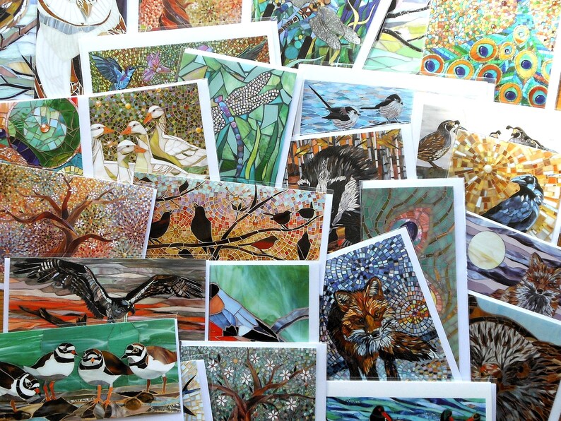 Levensboom kaart | Spirituele kaart mozaïekkunst | Milieuvriendelijke ...