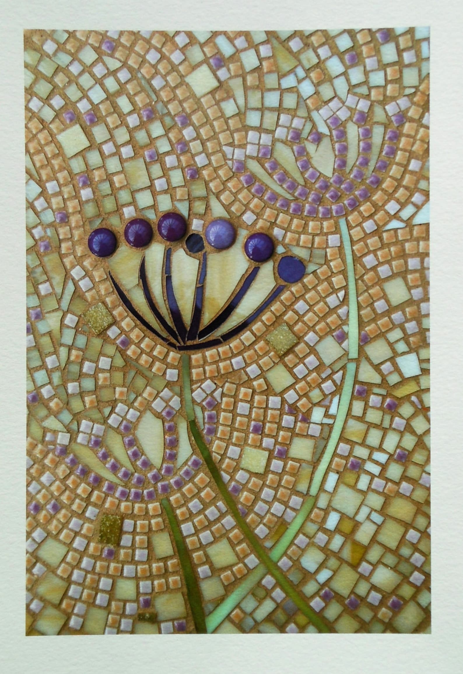 Seed Heads Print - Giclee Print From Original Mosaic Art - Cow Parsley ...