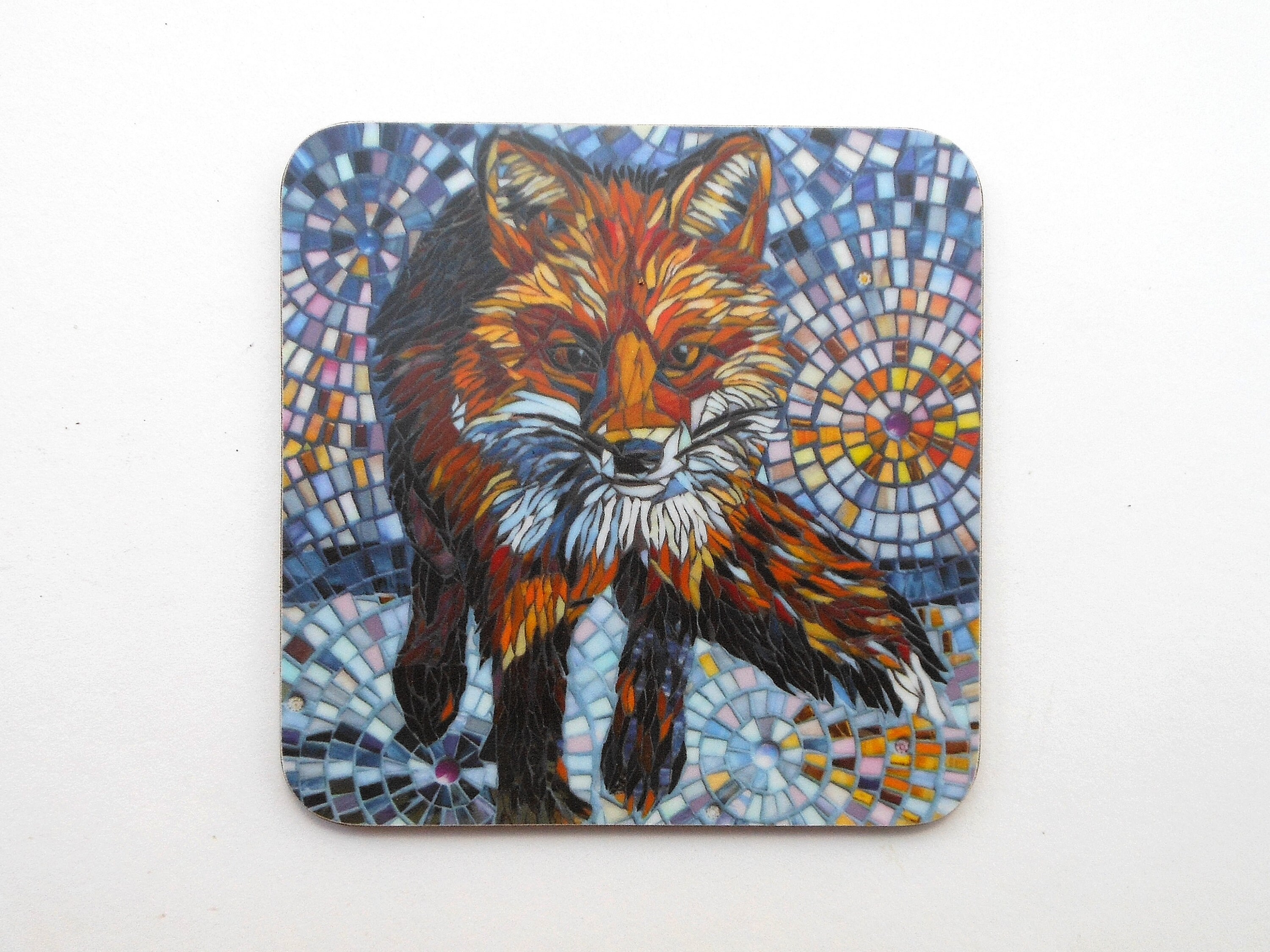COASTER SET of 4 Homeward Bound Fox Coasters - Mosaic Art - Fox Art ...