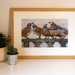 California Quail Giclee Print - Mosaic Quail Art - Quail Mosaic Art ...