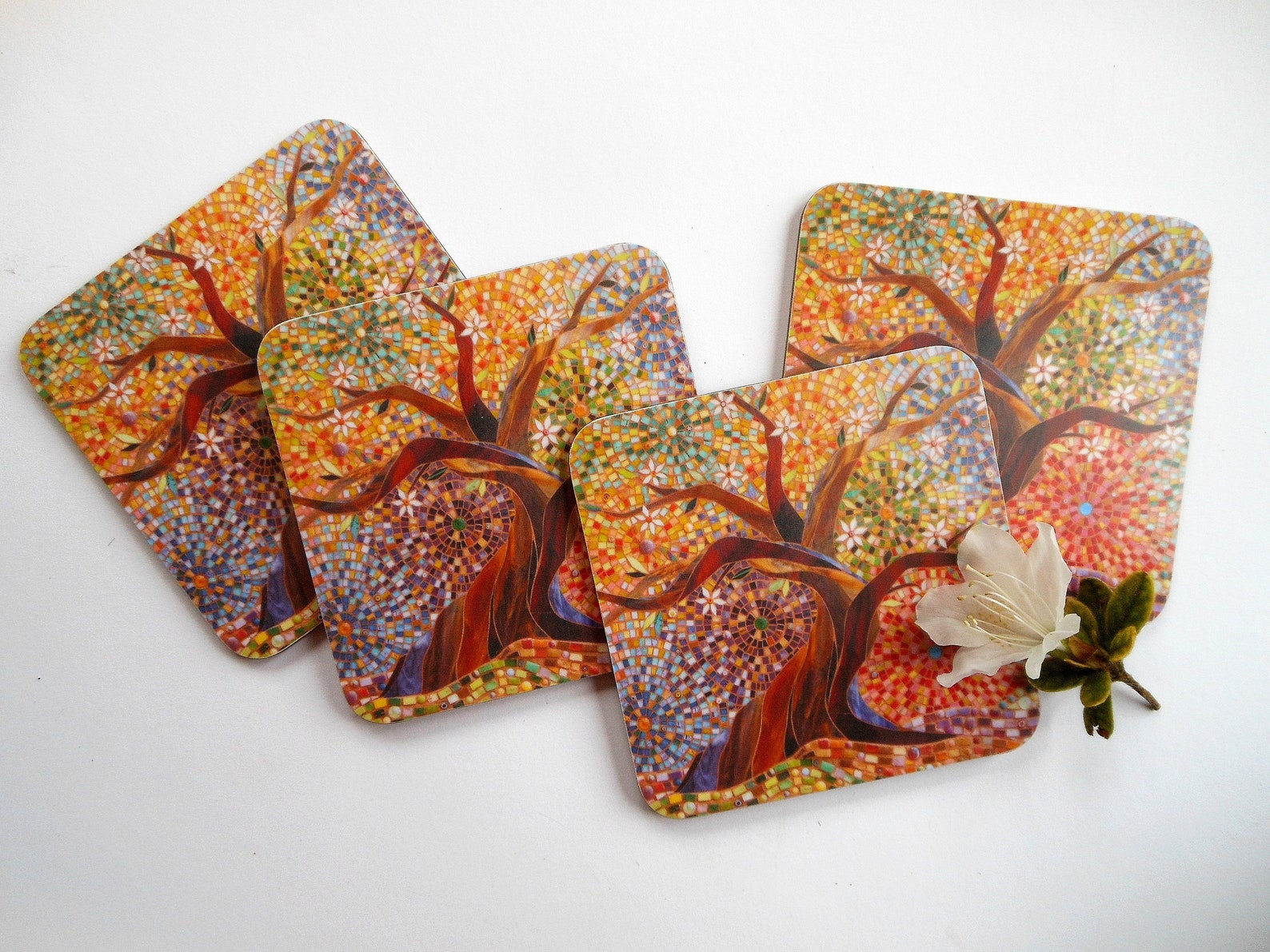 COASTER Multicoloured Tree of Life Coaster Tree of Life Art ...