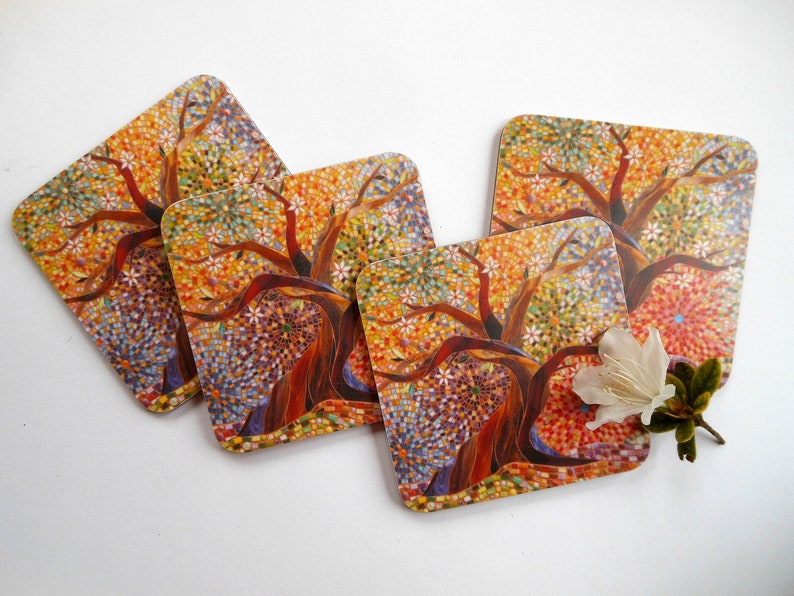 COASTER Multicoloured Tree of Life Coaster Tree of Life Art ...