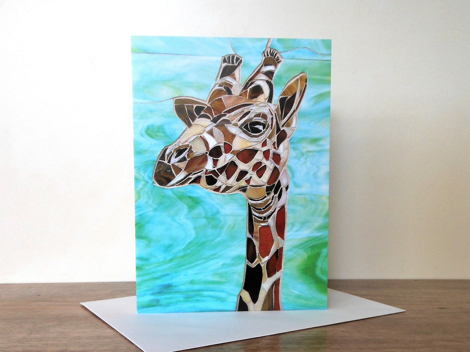 Giraffe Card Eco Friendly Card Giraffe Greetings Card | Etsy