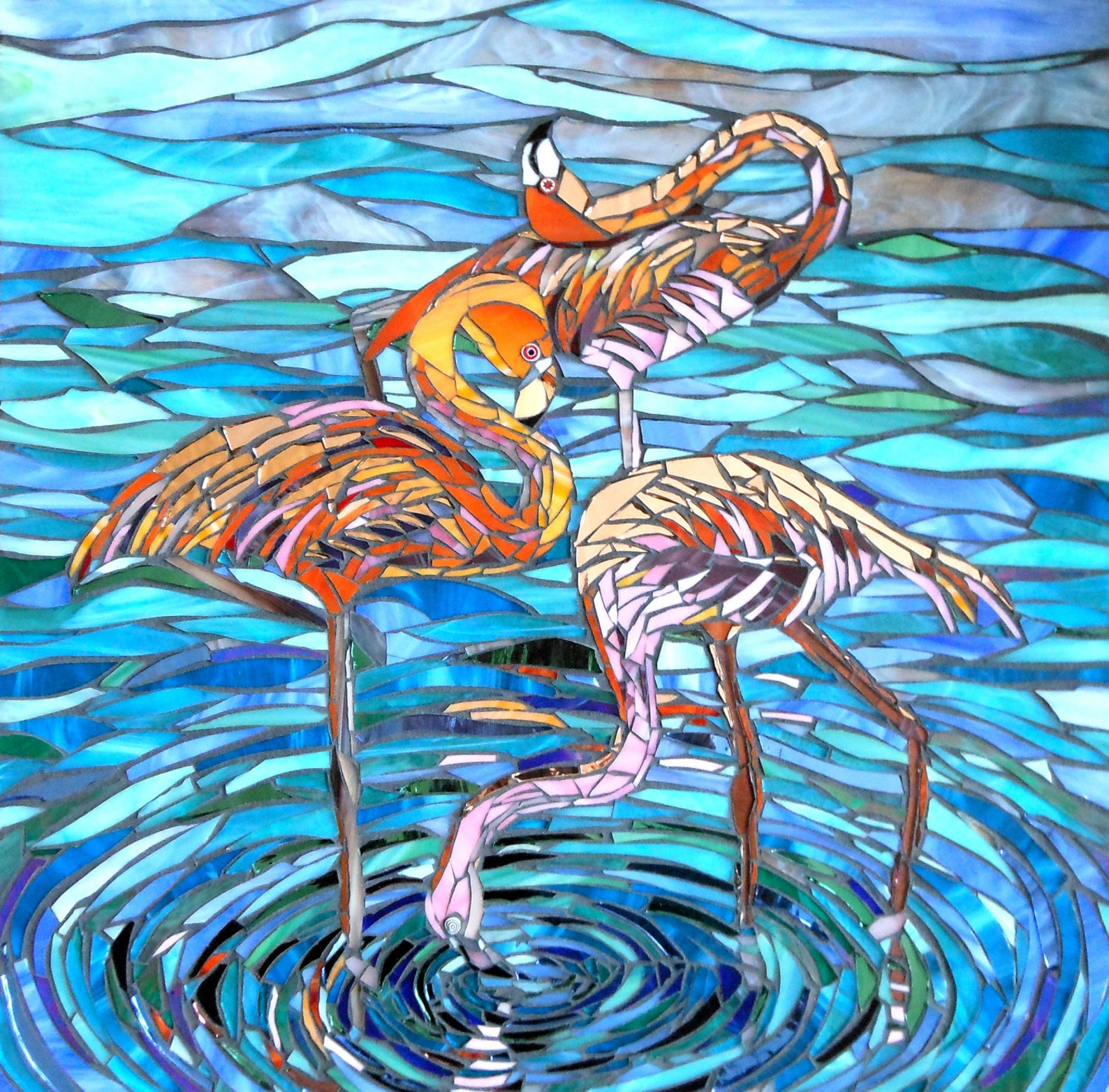 Three Flamingos Print -limited Edition Giclee Print From Original ...