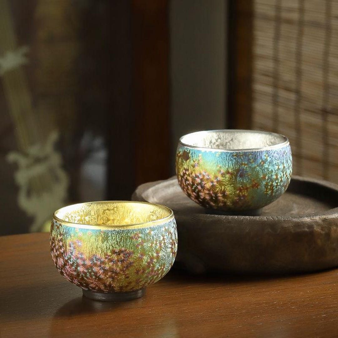 Chinese Kung Fu Ceramic Tea Cup, Chic Small Handleless Tea Cups ...