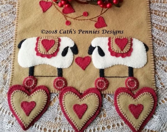 LOVE 4 EWES All Inclusive Wool Felt Table Runner Candle Mat - Etsy