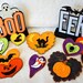 10 FINISHED HALLOWEEN Felt Cookies, Wool Felt Ornaments, Prim Wool Felt ...
