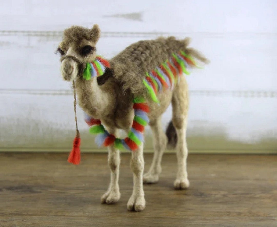KIT *** CAIRO the CAMEL Needle Felting Kit, Needle Felted Llama ...
