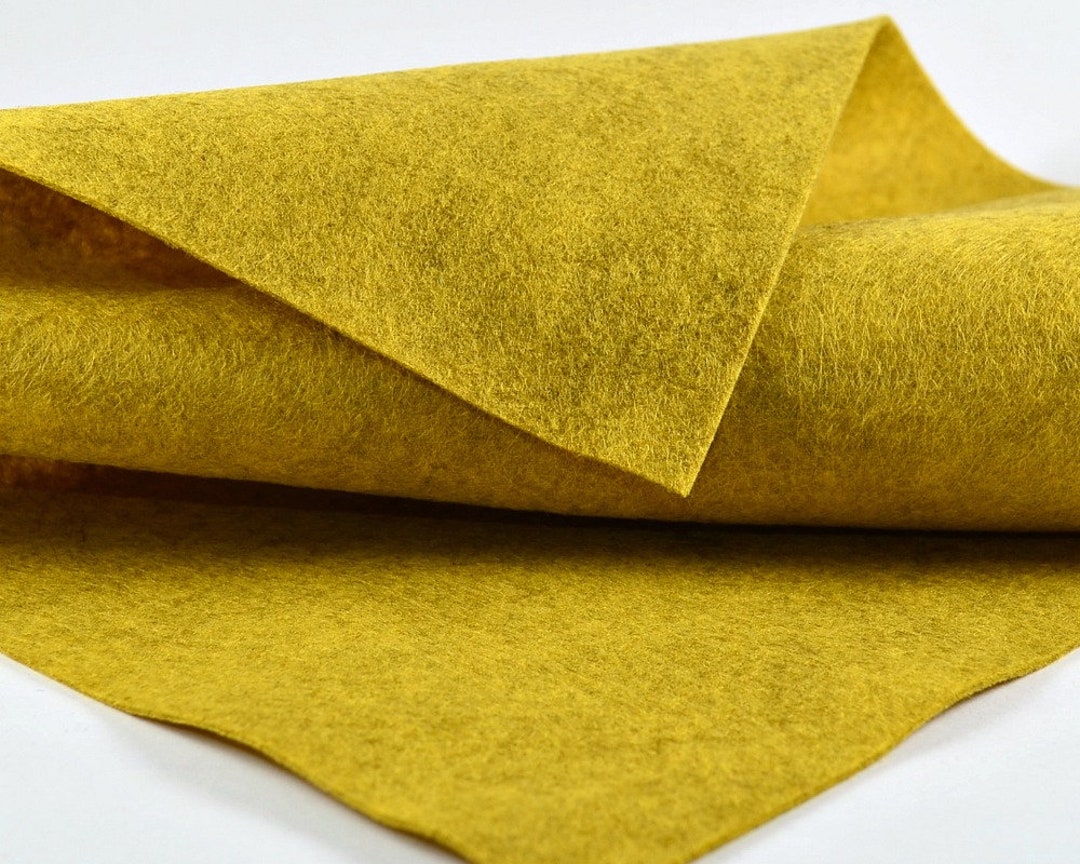 HONEY MUSTARD Wool Felt Felt Fabric Yardage Merino Wool Felt - Etsy