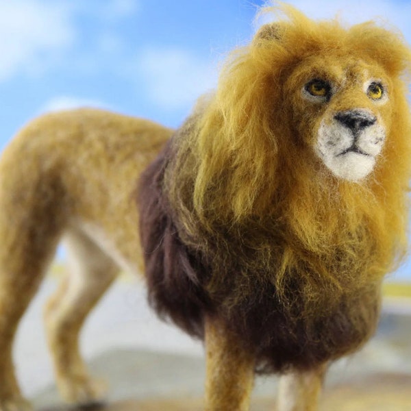 Needle Felted Lion - Etsy