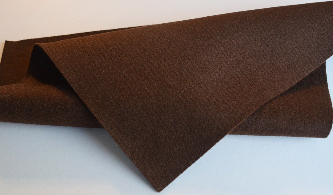 CHOCOLATE Wool Felt, Merino Wool Blend Felt, Wool Blend Felt, Wool Felt ...