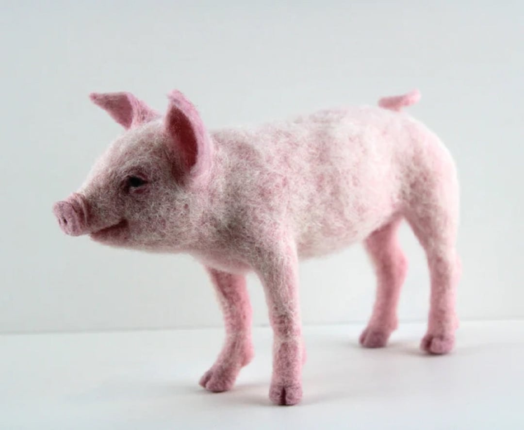 KIT *** PIPPIN the PIG Needle Felting Kit, Needle Felted Pig, Complete ...