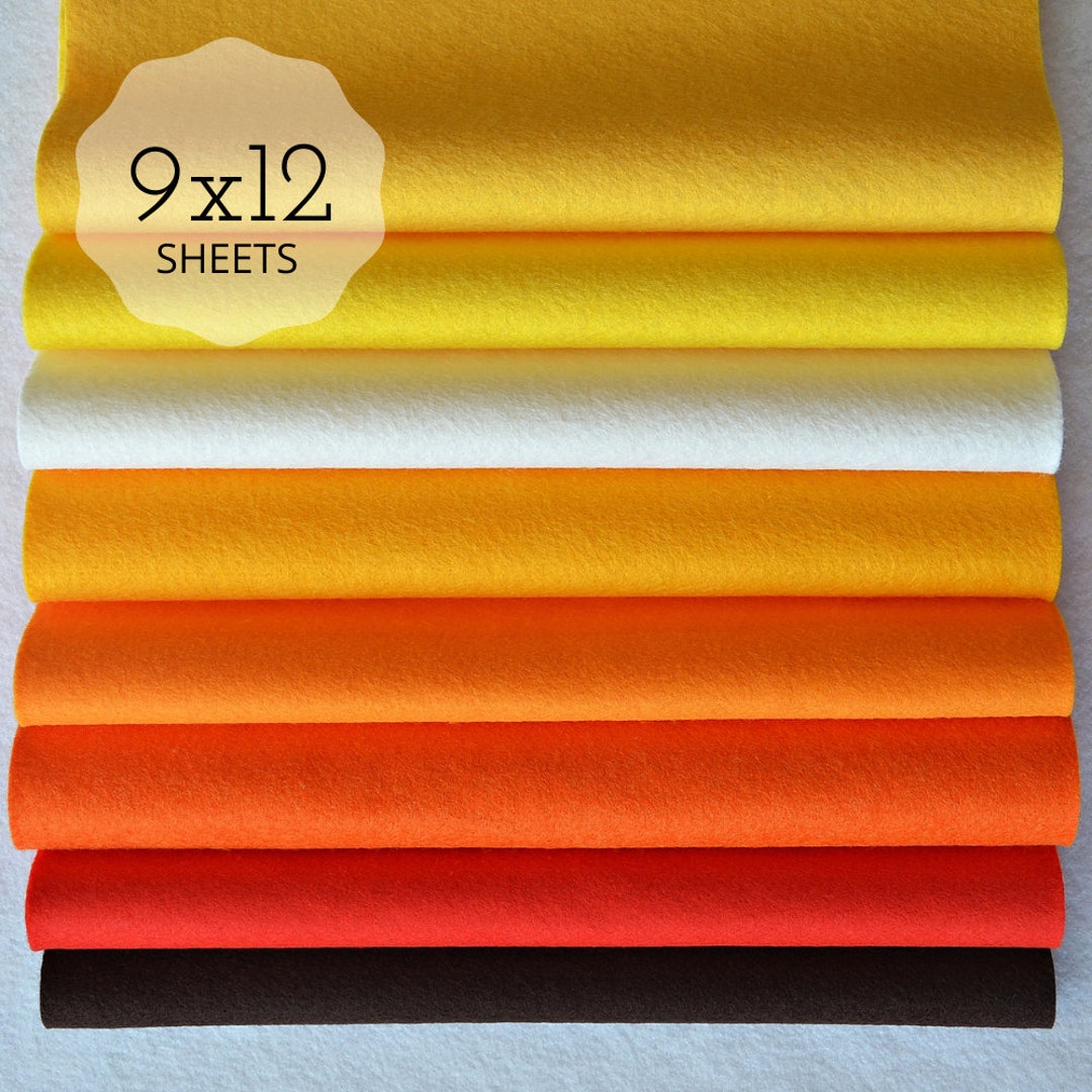 CANDY CORN Felt Collection, Wool Blend Felt, Felt Sheets, Wool Felt ...
