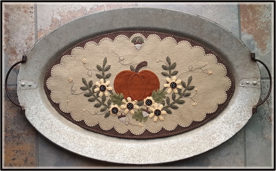 PICKING PUMPKINS Candle Mat Kit Penny Rug Kit Diy Wool Felt - Etsy
