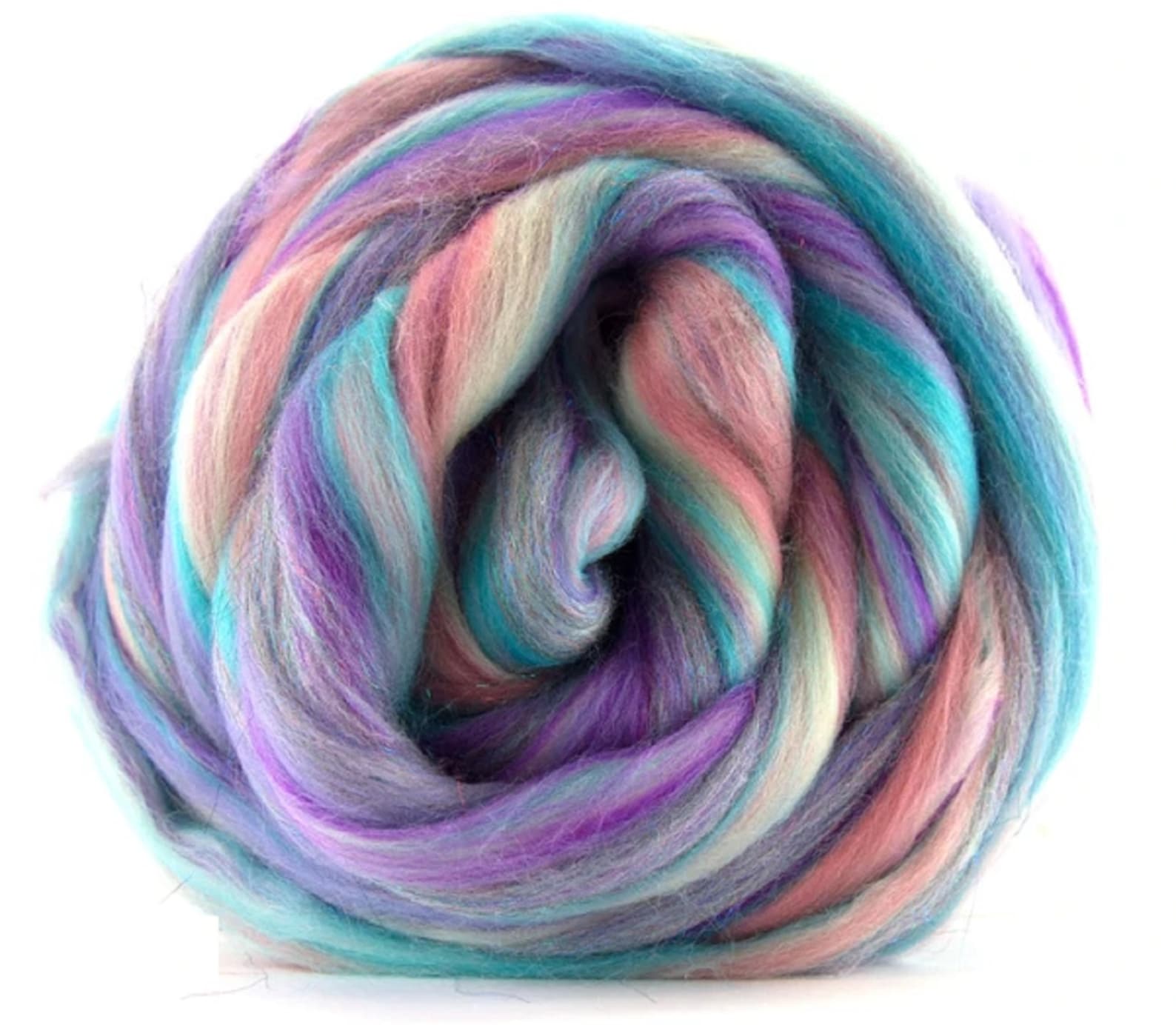 ONCE UPON a TIME Merino Wool Roving Glitter Blend, Felting, Spinning ...