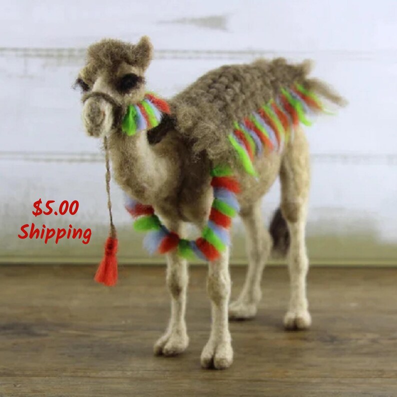KIT *** CAIRO the CAMEL Needle Felting Kit, Needle Felted Llama ...