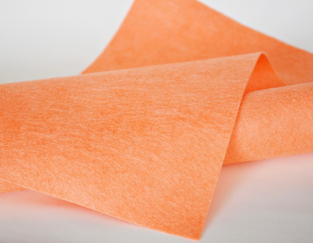 GEORGIA PEACH Wool Felt, Merino Wool Blend Felt, Peach Wool Blend Felt ...