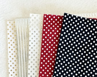 Printed Wool Felt Roll // Metallic Silver Tinsel Wool Felt // Metallic ...