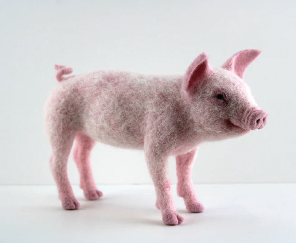 KIT *** PIPPIN the PIG Needle Felting Kit, Needle Felted Pig, Complete ...