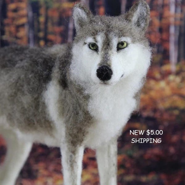 Needle Felted Wolf - Etsy