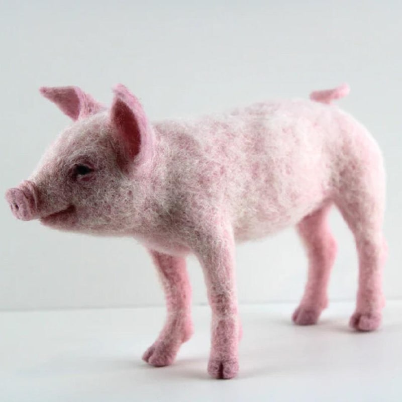Needle Felted Pig - Etsy