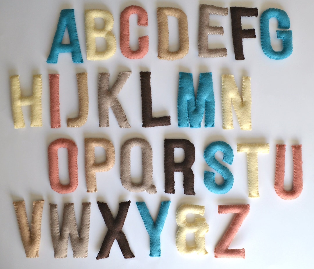 PDF PATTERN, Wool Felt, 4" Alphabet, Felt Letters Pattern, Felt Sewing ...