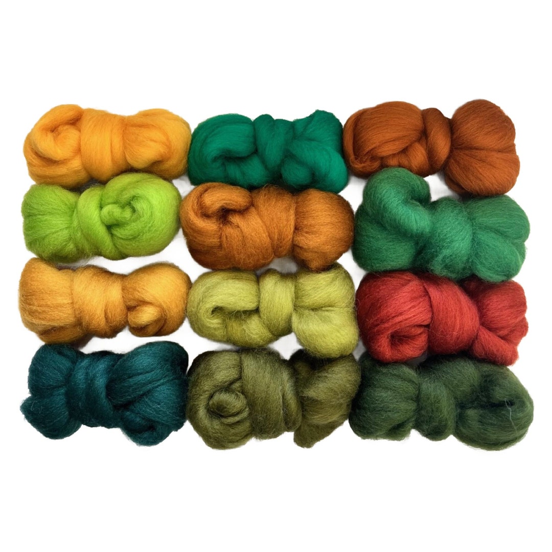 LUCK O' the IRISH Color Range, Wool Roving, 6 Ozs Pack, Wool Roving for ...