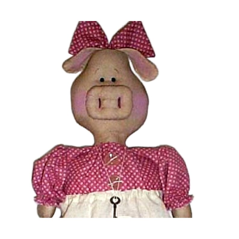 DIGITAL Pig Doll Pattern, Primitive Doll Pattern, Cloth Pig Doll ...