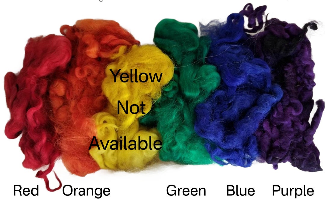 Choose From 7 Colors Curly Wool Locks 1 Oz. English Leicester Wool ...