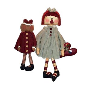 PDF PATTERN, Raggedy Doll Pattern, Home Decor, Gingerbread Doll Pattern ...