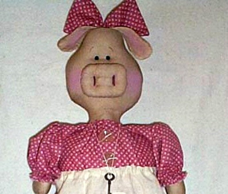 DIGITAL Pig Doll Pattern, Primitive Doll Pattern, Cloth Pig Doll ...