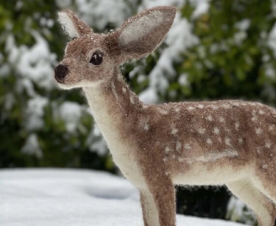 KIT DIXIE the DEER Needle Felting Kit Needle Felted Deer - Etsy