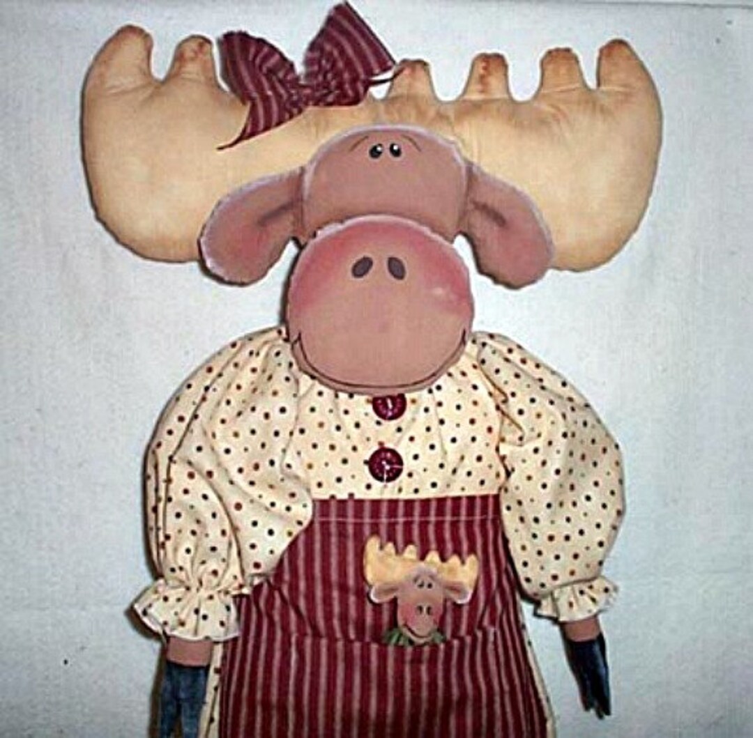 DIGITAL Moose Doll Pattern, Primitive Doll Pattern, Cloth Doll Pattern ...