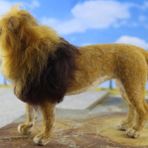 KIT *** LEWIE the Lion Needle Felting Kit, Needle Felted Lion, Complete ...