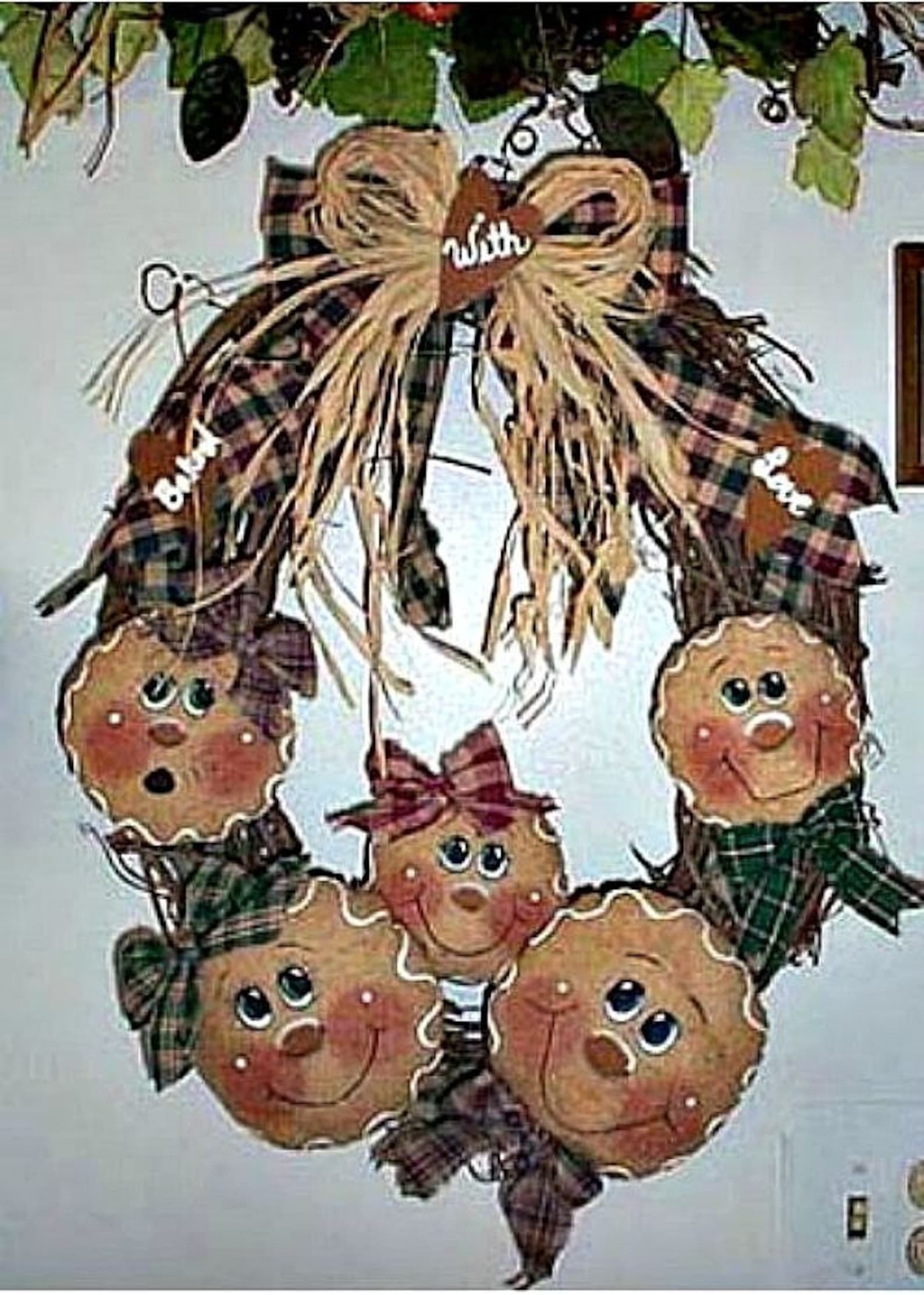 Gingerbread Family Wreath Sewing Pattern: DIY Home Decor (digital ...