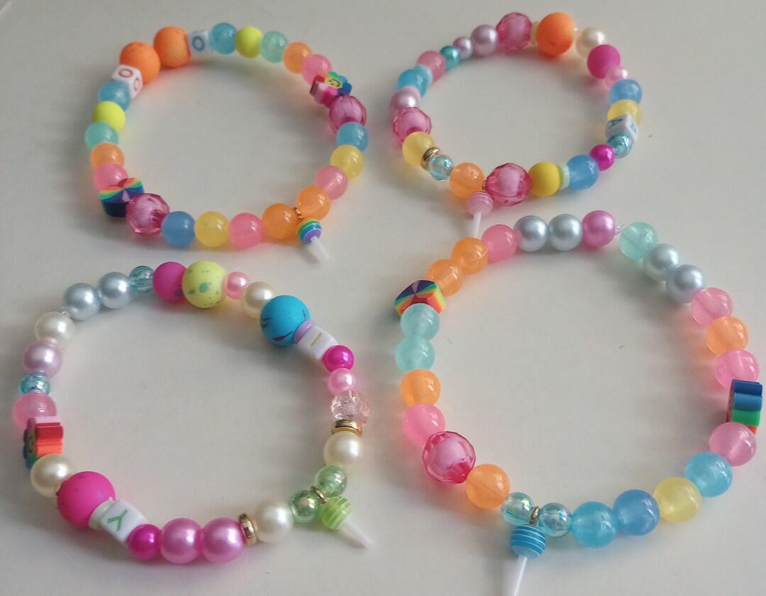 Aesthetic Kidcore Y2K Lollipop Charm Beaded Bracelets - Etsy
